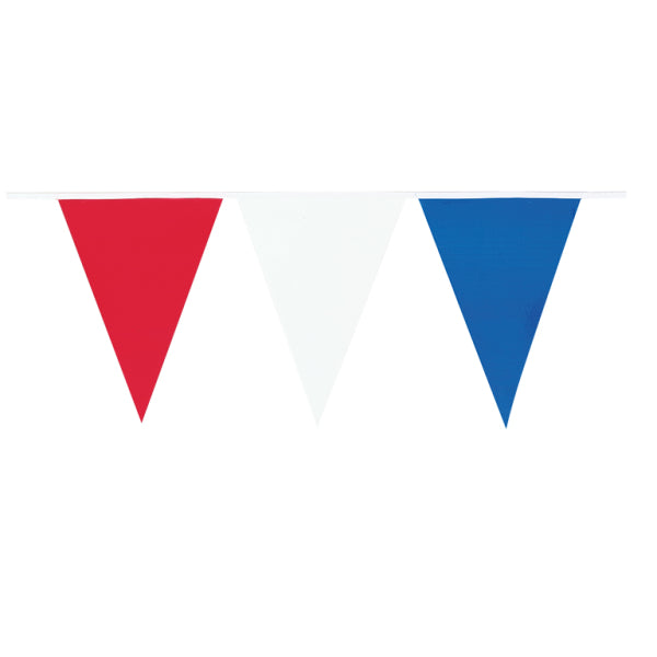 PENNANT BANNER - RED, WHITE & BLUE - 36.5M X 45.7M – Partica