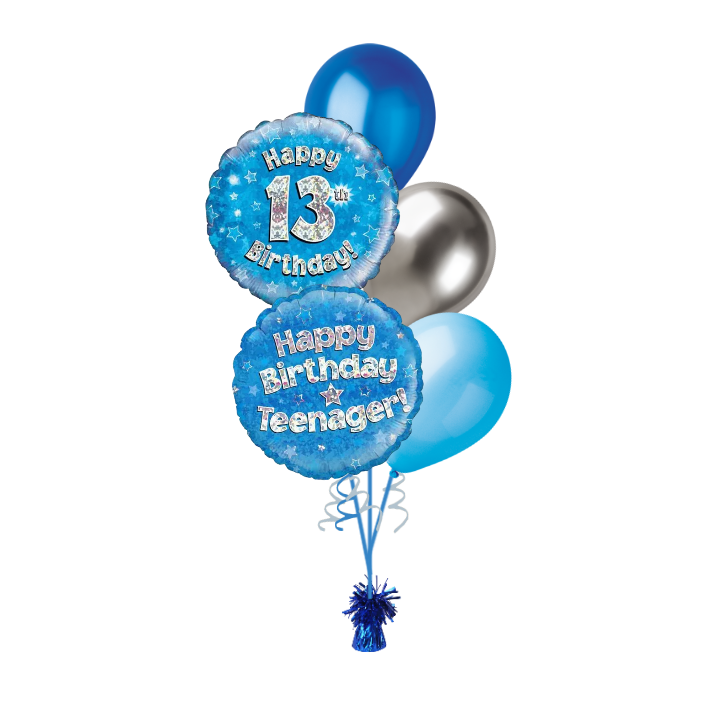 BOUQUET - HAPPY 13th BIRTHDAY - BLUE – Partica