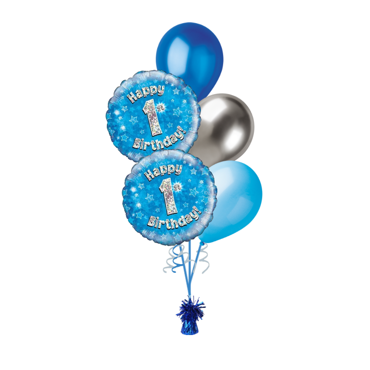 BOUQUET - HAPPY 1st BIRTHDAY - BLUE – Partica