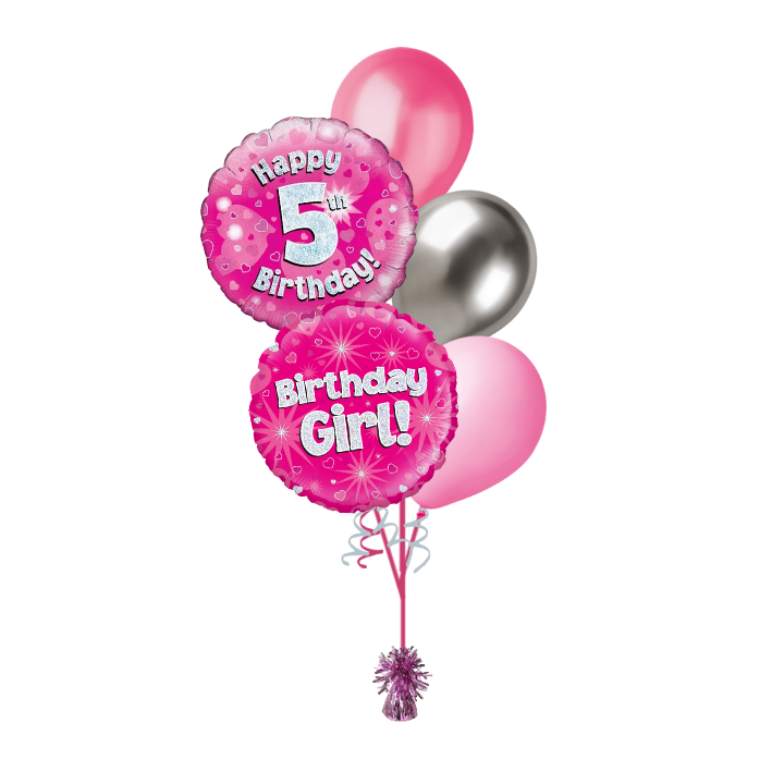 BOUQUET - HAPPY 5th BIRTHDAY - PINK – Partica