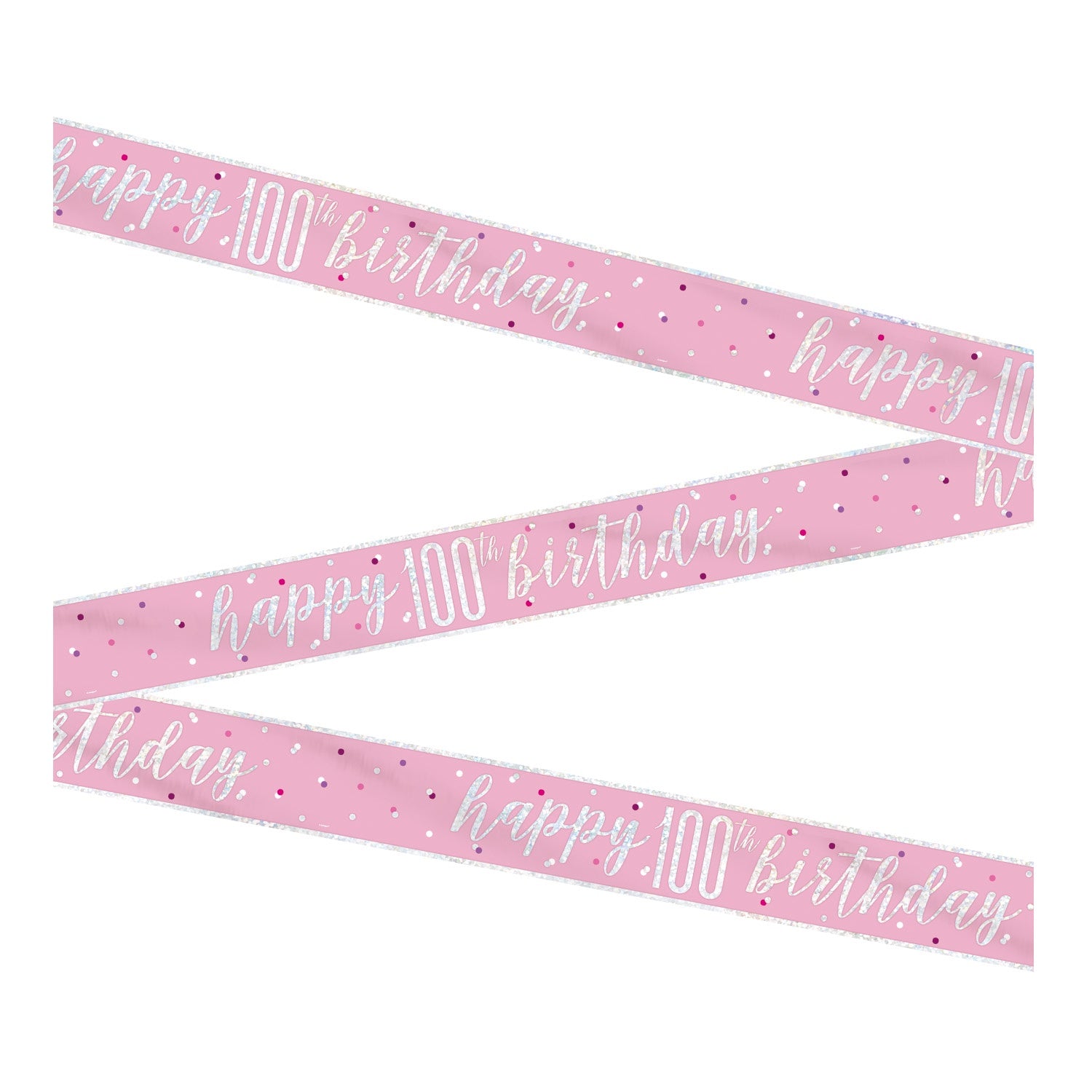 BANNER - HAPPY 100th BIRTHDAY - PINK – Partica
