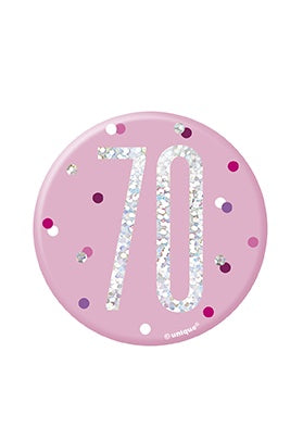 BADGE - 70th - PINK – Partica